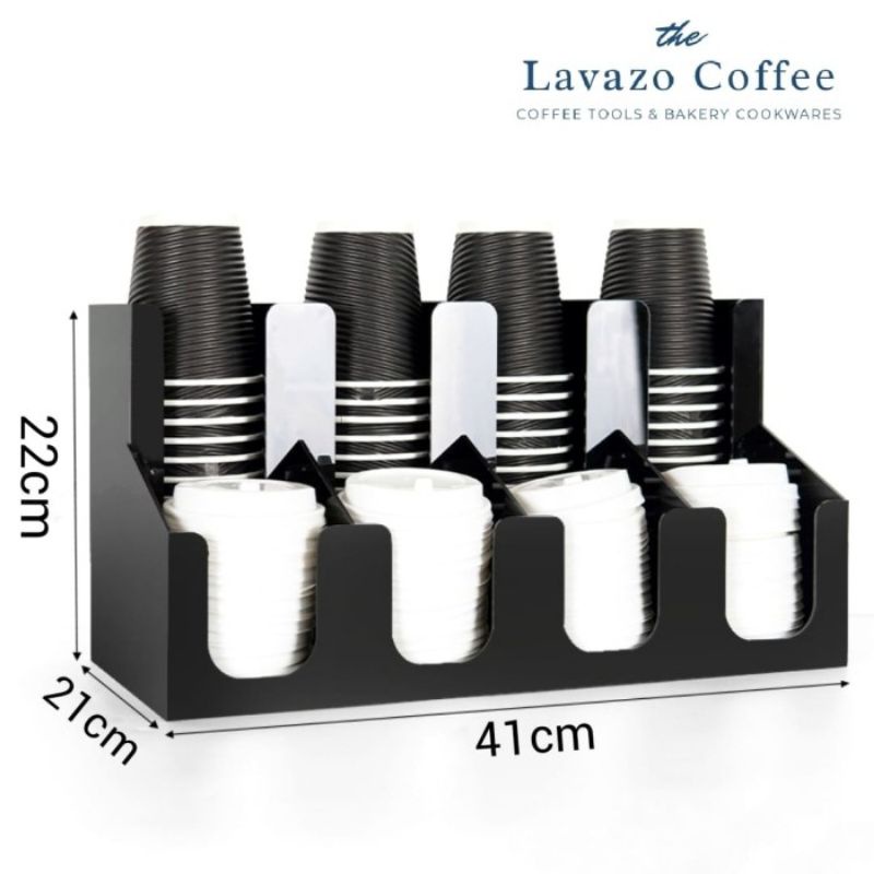 Jual Rak Akrilik Paper Cup Holder | Coffee Cup Dispenser Cafe Bar ...
