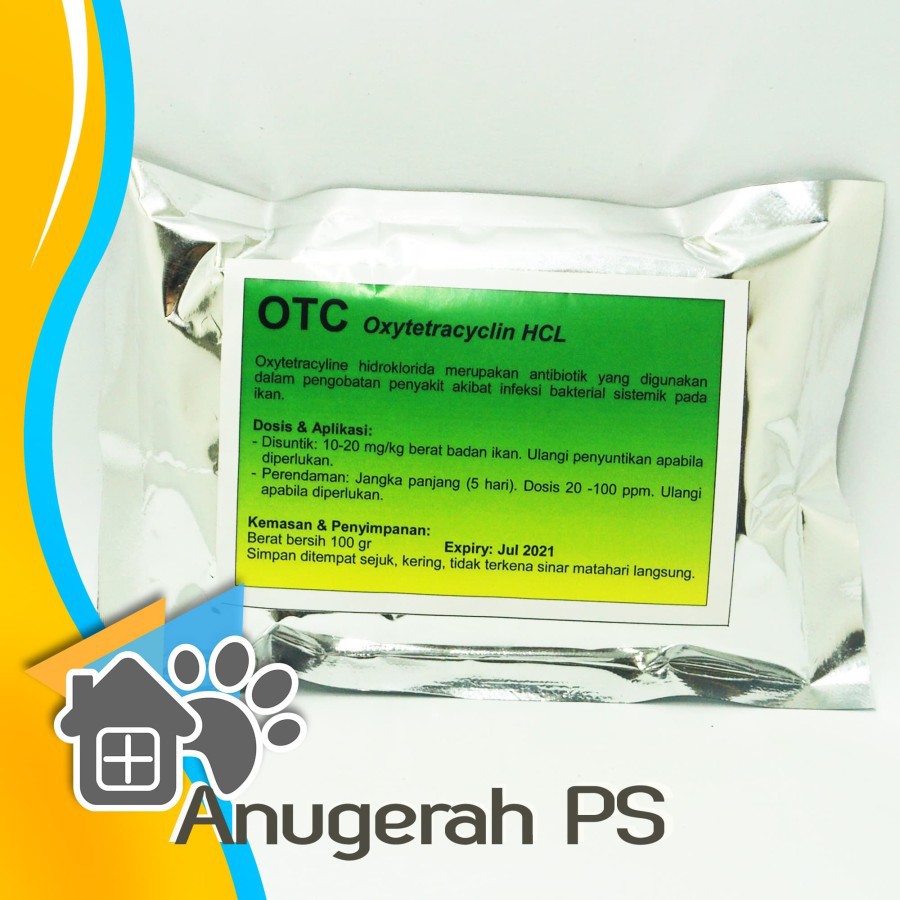Jual Obat Antibiotik anti biotik Ikan Oxytetracyclin OTC koi arwana ...