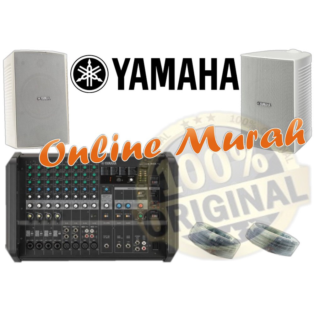Jual paket sound system yamaha vs6 1psg power mixer yamaha emx5 ORYGINAL | Shopee Indonesia