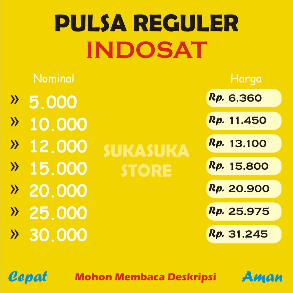 Jual Pulsa Im3 Indosat Reguler Menambah Masa Aktif | Shopee Indonesia