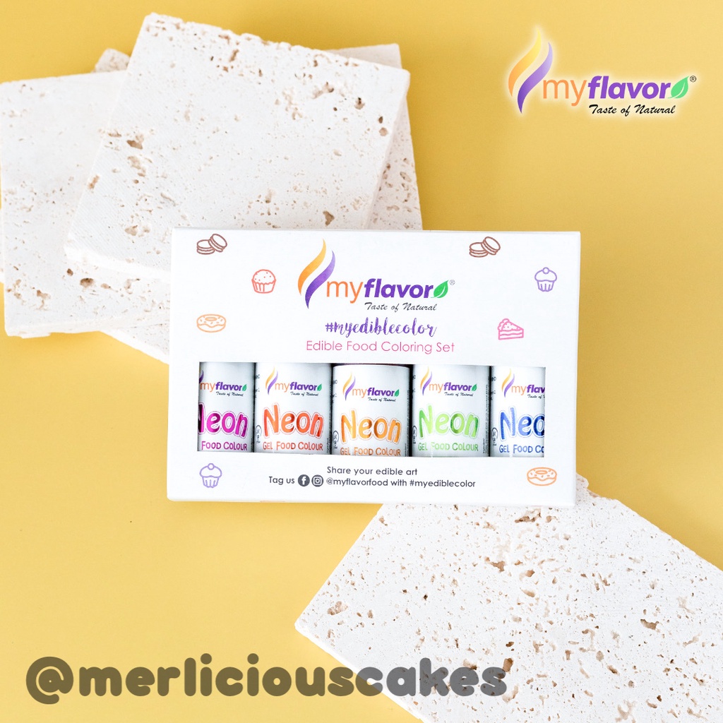 Jual My Flavor Neon Gel Food Color Set Food Colour Pewarna Makanan ...