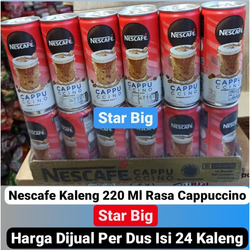 Jual Minuman Kaleng Kopi Coffee Nescafe 220 Ml Rasa Cappuccino Dus ...