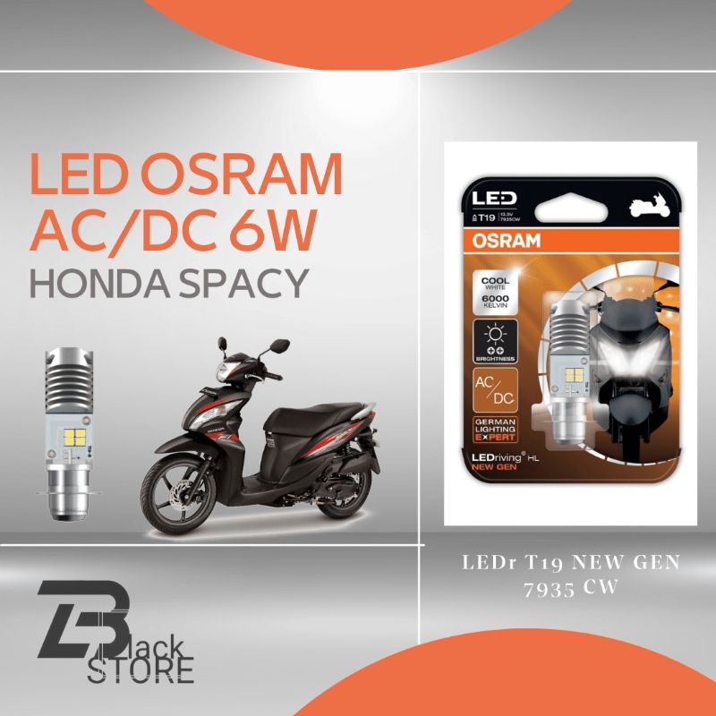 Jual LAMPU DEPAN OSRAM LED T19/LAMPU UTAMA MOTOR HONDA SPACY-COOL WHITE AC/DC-Plug and play ...