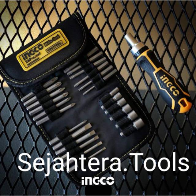 Jual INGCO Rachet HKSDB0268 26 Pcs screwdriver bit set obeng Set Serba ...