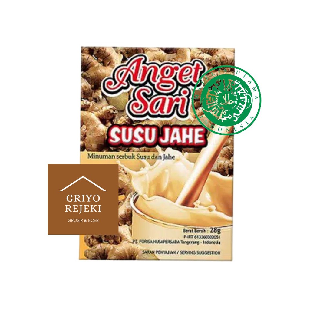 Jual Anget Sari Susu Jahe Sachet 28gr 1Pack Isi (5 Renceng) | Shopee ...