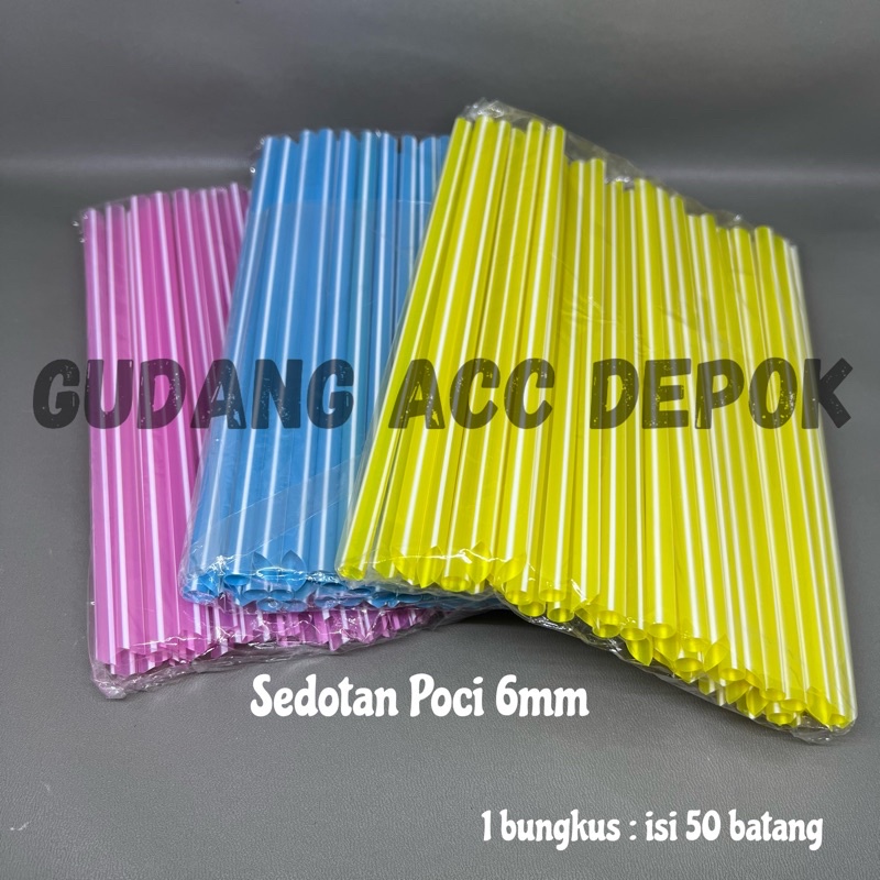 Jual SEDOTAN 6MM SEDOTAN BUBBLE KECIL TEH POCI JUS ISI 50 BATANG ...