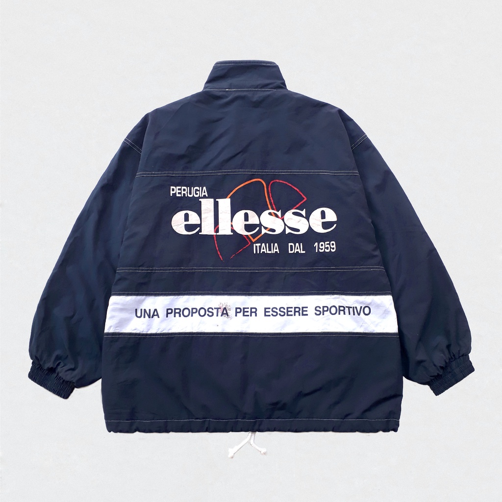 Jual Vintage ELLESSE Big Logo | Windbgreaker Jacket | Jaket Ellese | Shopee Indonesia
