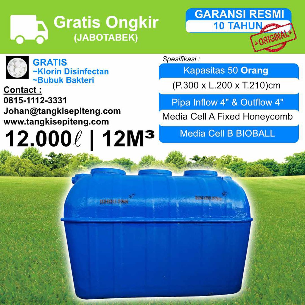 Jual BIOTANK 12000 L - Septictank Bio|Bio Septic Tank |BIOTECH|BIOFIL ...