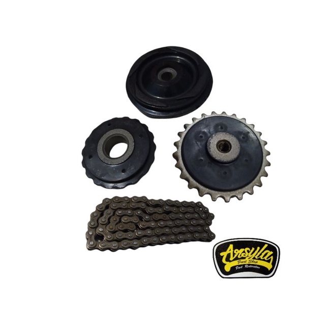 Jual rantai rante keteng set rol gigi gear pompa oli honda win 100 win100 astrea 800 star prima ...
