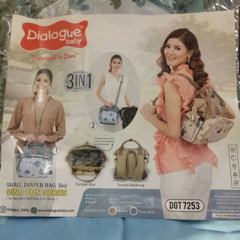 Jual Dialogue tas bayi kecil 3in1 seri Dino Fun DGT7253 | Shopee Indonesia