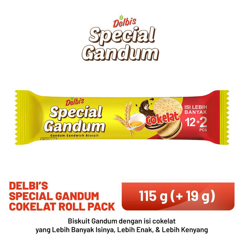 Jual Delbis Special Gandum Cokelat Roll Pack (115 Gram) | Shopee Indonesia