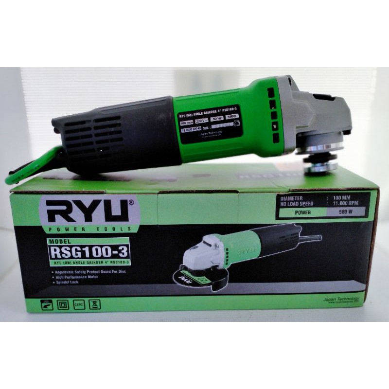 Jual RYU GURINDA TANGAN POTONG DAN POLES 4" RSG 100-3 /MESIN GERINDA BESI POTONG DAN POLES 4 ...