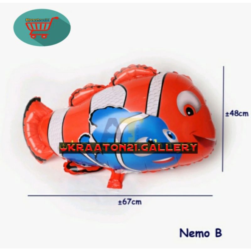 Jual Balon foil ikan Nemo anak / balon terbang / balon gas / balon ...