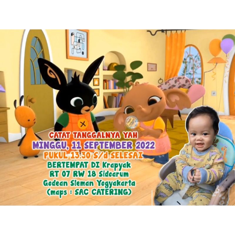 Jual UNDANGAN VIDEO DIGITAL ULANG TAHUN ANAK TEMA CUSTOM TEMA KARTUN ...