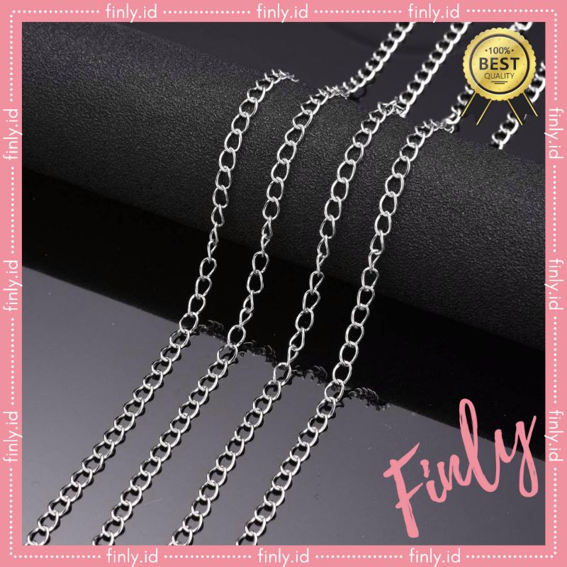 Jual 1 METER RANTAI STAINLESS 5x3.5x0.6mm RANTAI STAINLESS STEEL ULIR ...