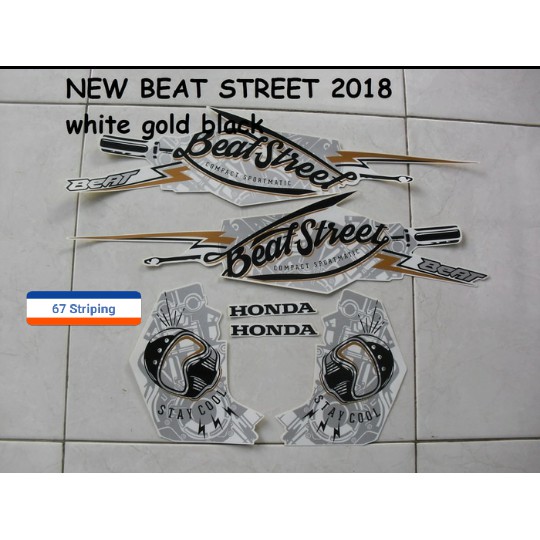 Jual Striping Motor Honda Beat Street 2018 Putih | Shopee Indonesia