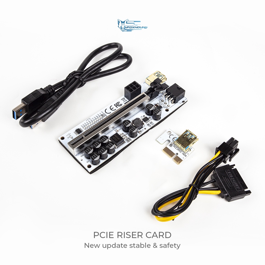 Jual PCIE RISER - PCE164P NO9 V012S PRO PULS PCIE 1X TO 16X - WHITE ...
