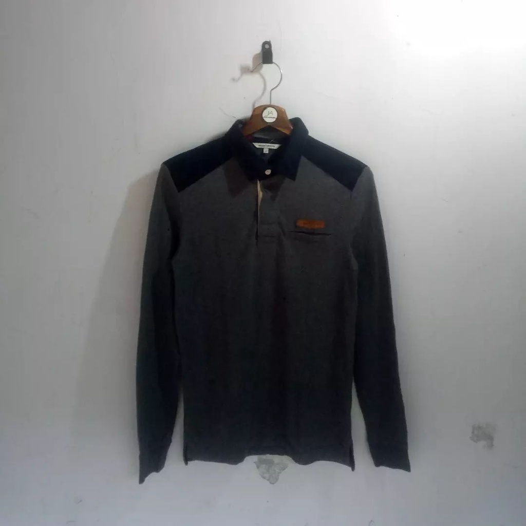 Jual Kaos kerah Long Sleeve Polo shirt Rugby POLHAM | Shopee Indonesia