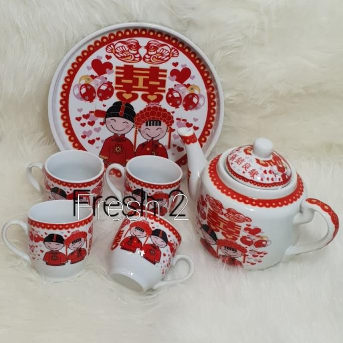 Jual gelas tepai motif pengantin/gelas sangjit | Shopee Indonesia