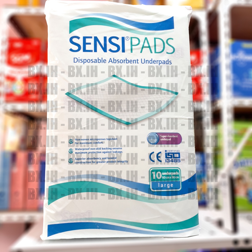 Jual SENSIPADS Certified ISO Sensi Underpad 10 pads - Expired Date 100 ...