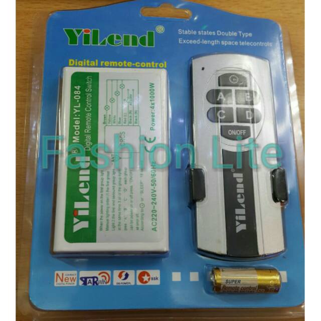 Jual REMOTE LAMPU 4LINE ATAU 4 JALUR DIGITAL/ REMOTE LAMPU | Shopee ...