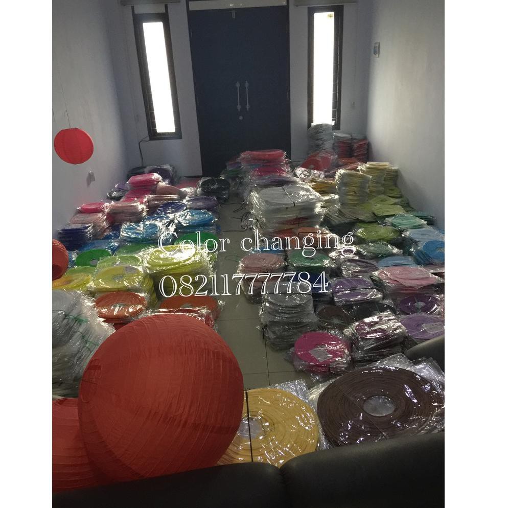 Jual Lampion kertas gantung bulat 20 cm / round paper hanging lantern ...