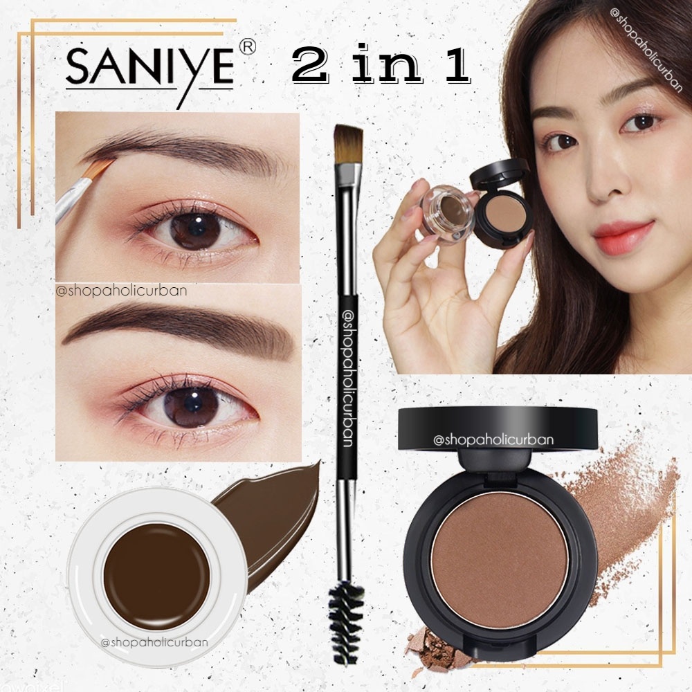 Jual SANIYE Eyebrow Gel 2in1 ORIGINAL Eyebrow Powder Eyebrow Cream Krim ...