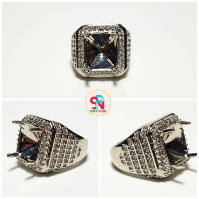 Jual Ring / Emban Micro Setting Desain Perak Super Full Zirconnya ...