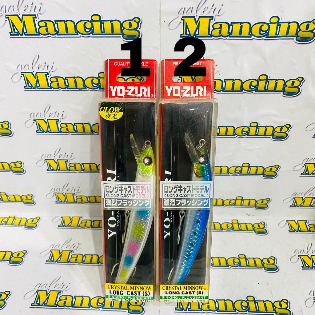 Jual LURE UMPAN YOZURI CRYSTAL MINNOW LONG CAST 110MM | Shopee Indonesia