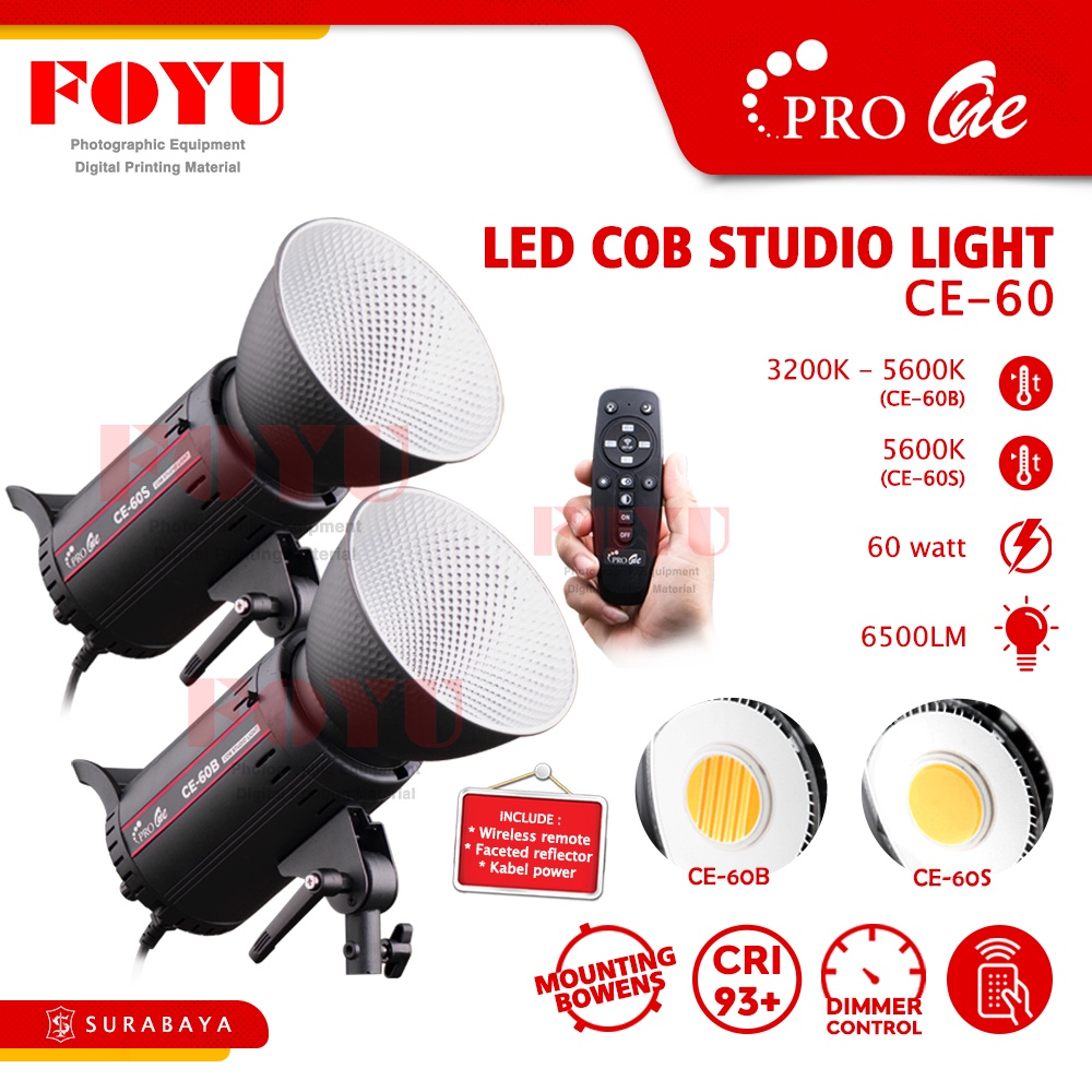 Jual LED COB Lampu Foto Video Studio Light Lighting Continuous Pro One ...
