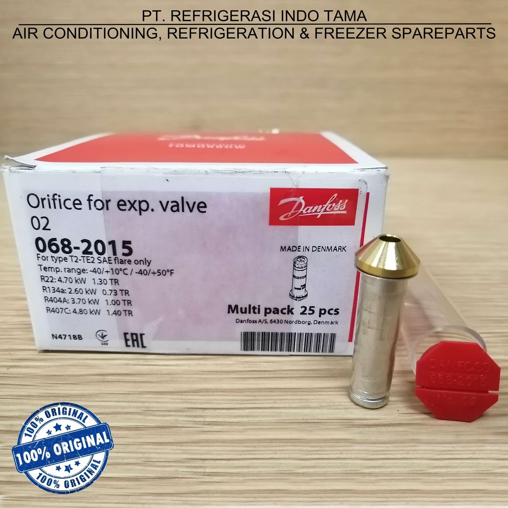 Jual ORIFICE DANFOSS T2 - TE2 NO. 02 [ 068-2015 ] ( T 2 - TE 2 ...