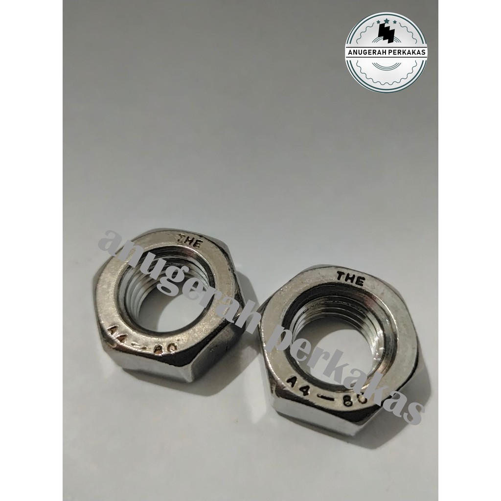Jual Mur Baut Stainless Steel SUS 304 M14 THE (MINIMAL PEMESANAN 5 PCS ...