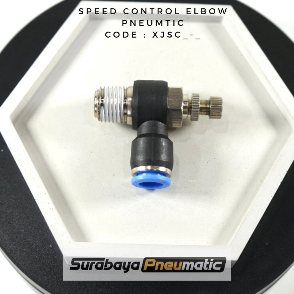 Jual Speed Controls XCPC - XJSC 08-02 (8mm,R1/4”) - Speed Control Elbow Pneumatic | Shopee Indonesia