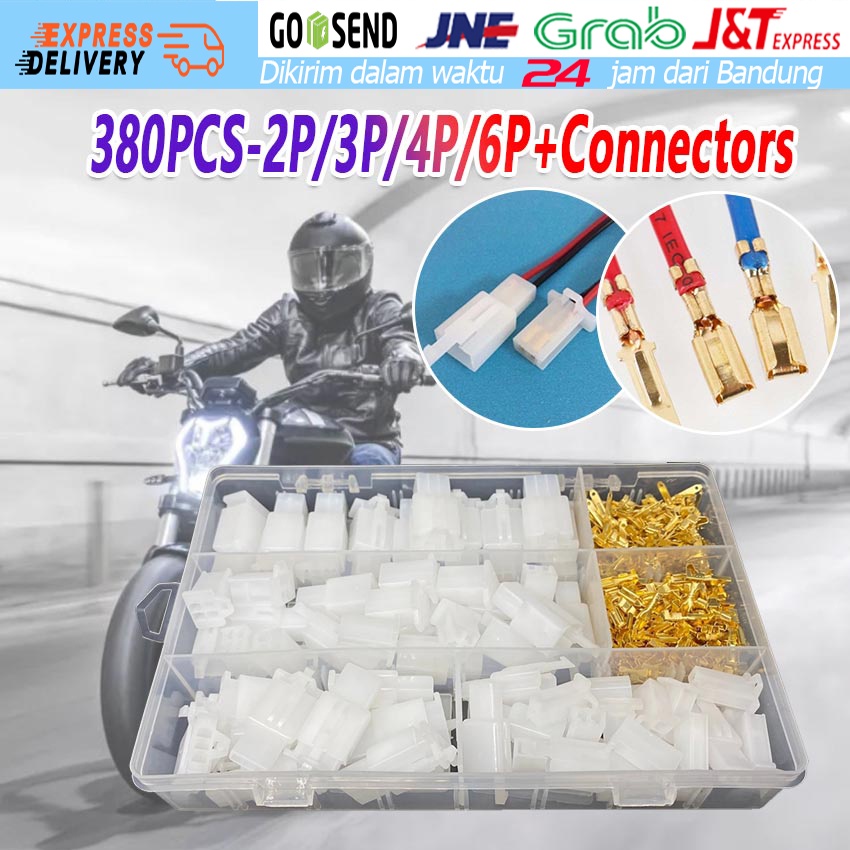 Jual 380PCS Plug Konektor Terminal Kabel Listrik Male Female 2 3 4 6 ...