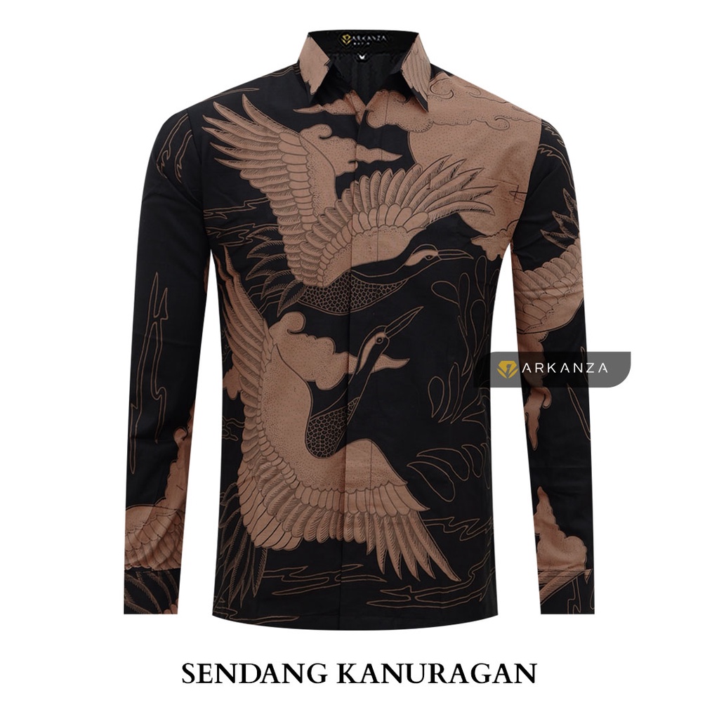 Jual BATIK ARKANZA Motif SENDANG KANURAGAN Hem Atasan Kemeja Baju Batik ...