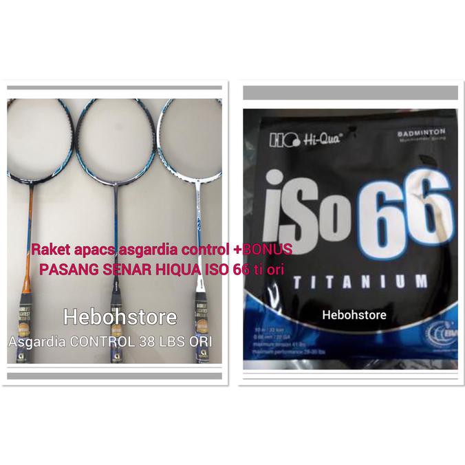 Jual RAKET BADMINTON NEW APACS ASGARDIA CONTROL 35 LBS+SENAR HIQUA ISO ...