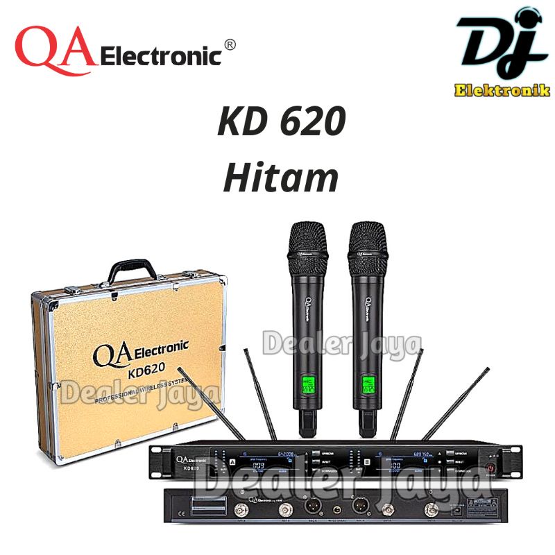 Jual Mic Wireless RDW QA Electronic KD 620 / KD620 - 2 Mic Hand (Hitam ...