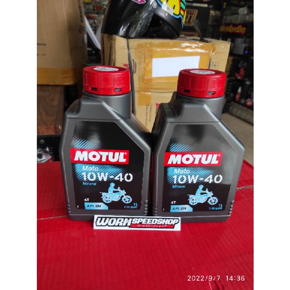 Jual OLI MESIN MOTUL MOTO 10W-40 MINERAL KEMASAN 1LITER | Shopee Indonesia