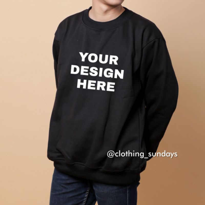 Jual BASIC SWEATER Custom Desain sendiri / couple / seragam / komunitas ...