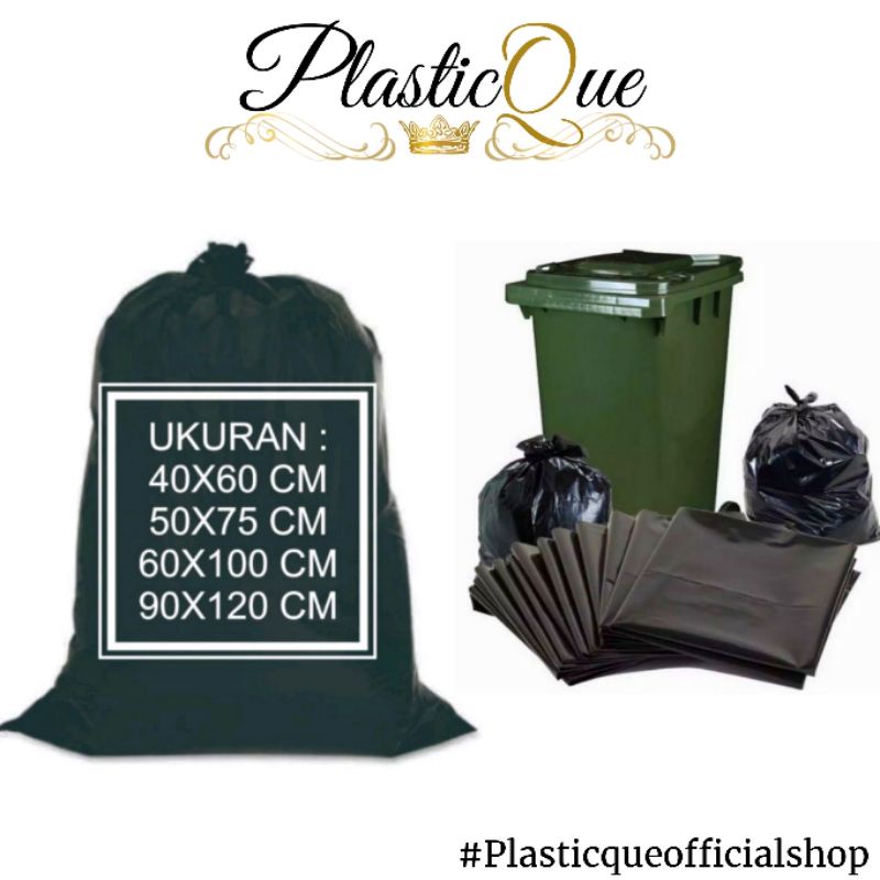 Jual Kantong Sampah 90x120 cm 90x120cm Trash Bag Plastik Packing Barang HD-PE Hitam | Shopee ...