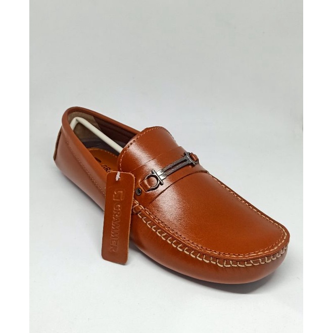 Jual Sepatu Loafers Pria Kulit Asli Sepatu Moccasin Sol Tanam Kulit ...