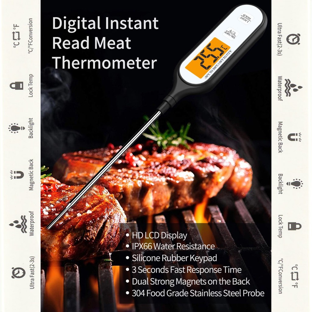 Jual Waterproof Digital Termometer Masak Professional PT11 | Shopee ...