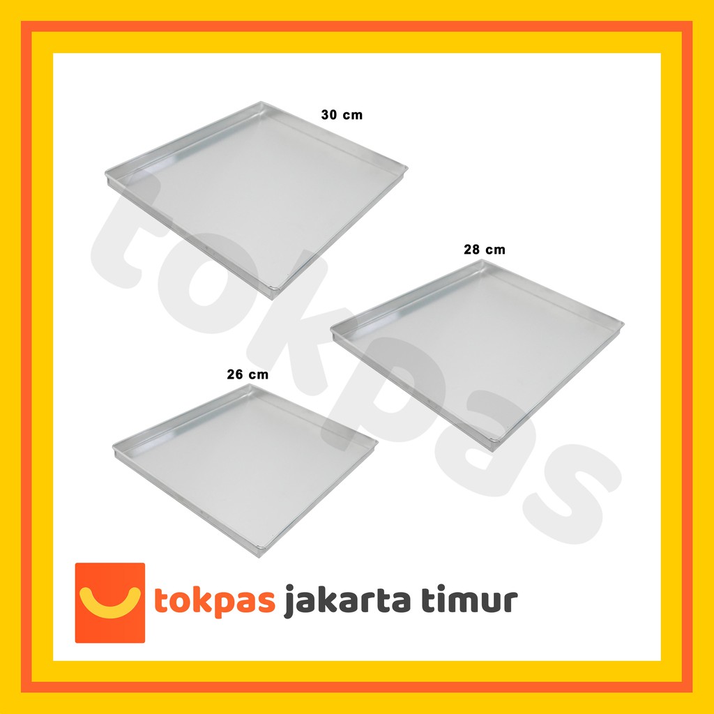 Jual Loyang Persegi Panjang 2 cm Aluminium Pendek Kotak Cetakan Kue ...
