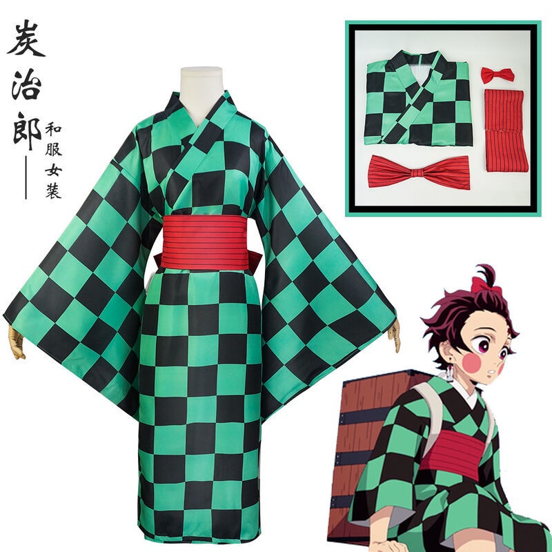 Jual Demon Slayer 2 Cosplay Costume Agatsuma Zenitsu Uniform Kamado ...