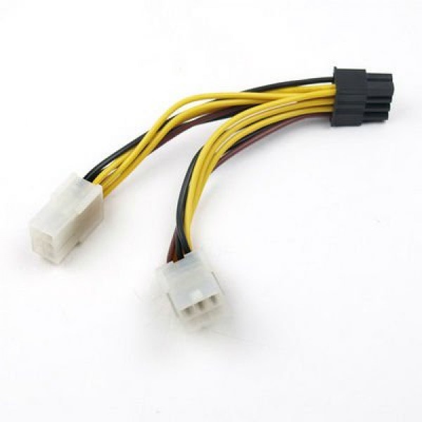 Jual KABEL POWER VGA PCIE Dual 6pin Female to 8pin Male Converter ...