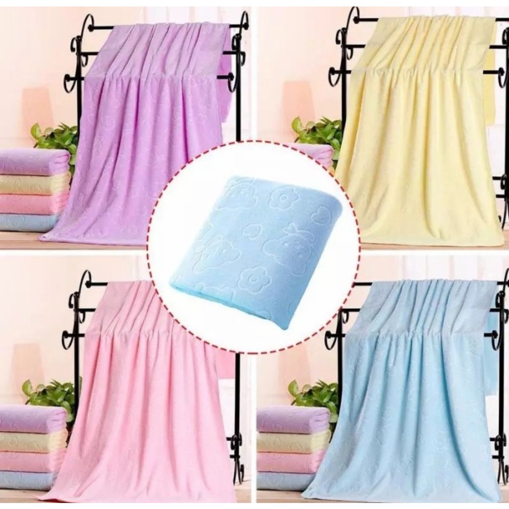 Jual Handuk Baby Mandi Ukuran 140 x 70 cm Microfober Halus Lembut ...