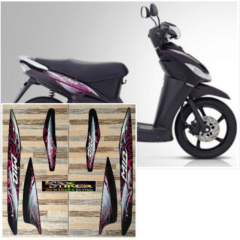 Jual striping original Yamaha Mio hitam ungu tahun 2011 2012 | Shopee ...