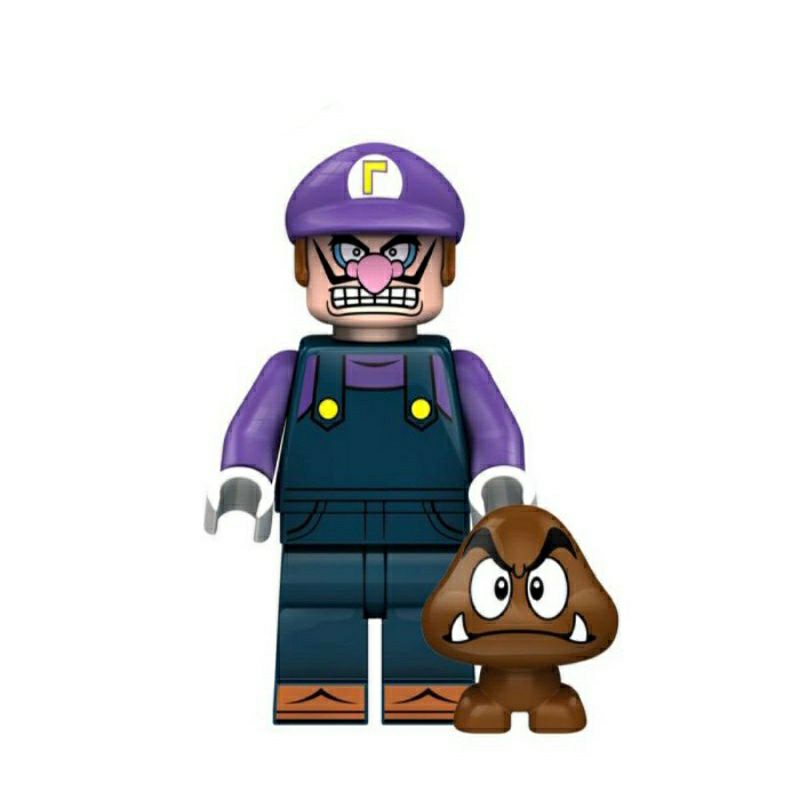 Jual Mainan Balok Minifigure Waluigi | Bootleg Super Mario Bros Action ...