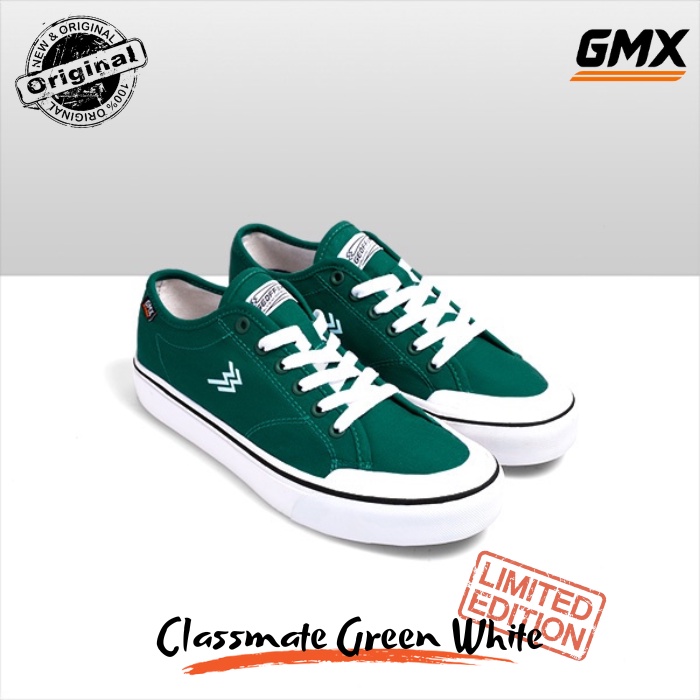 Jual Sneakers Pria geoff max Classmate Green White Casual Anak Laki ...