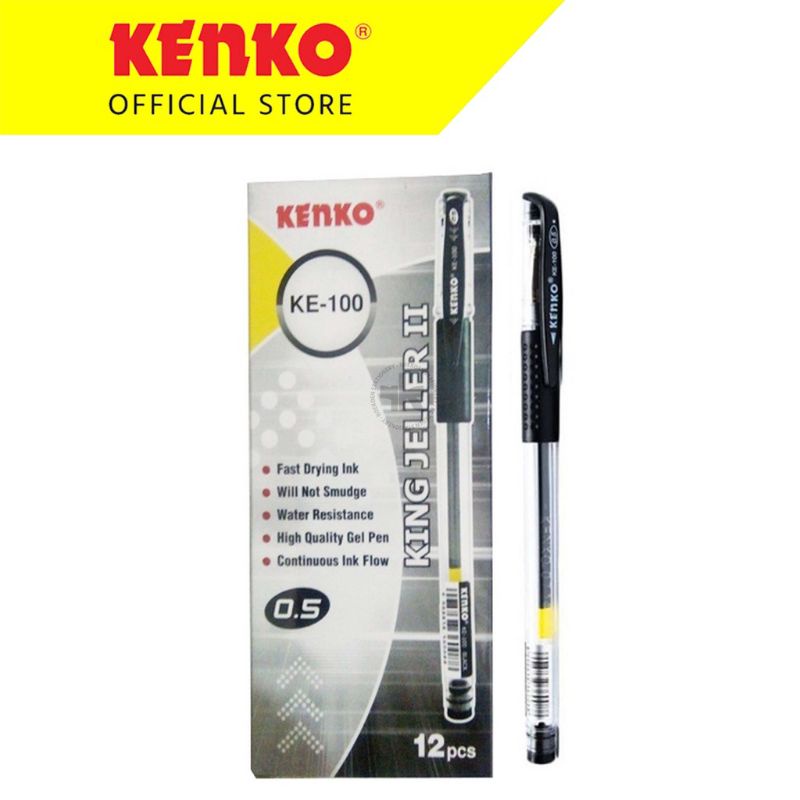 Jual Pulpen Gel Kenko KE-100 King Jeller 0.5mm ( 1pak/12pcs ) | Shopee Indonesia